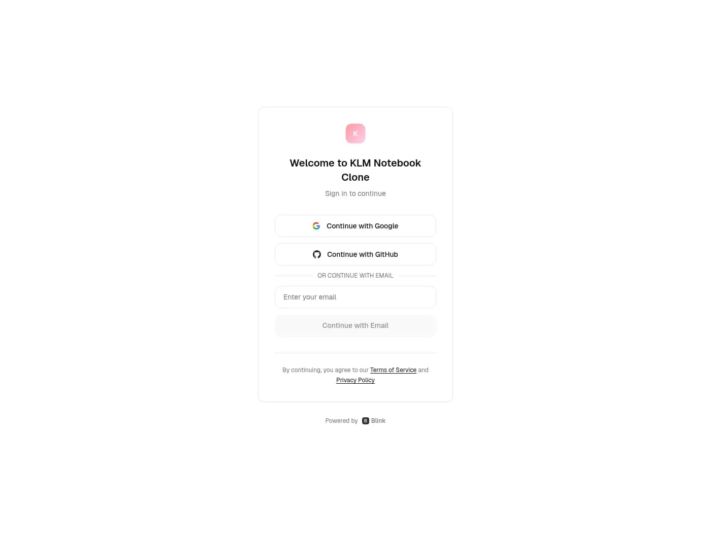 KLM Notebook Clone