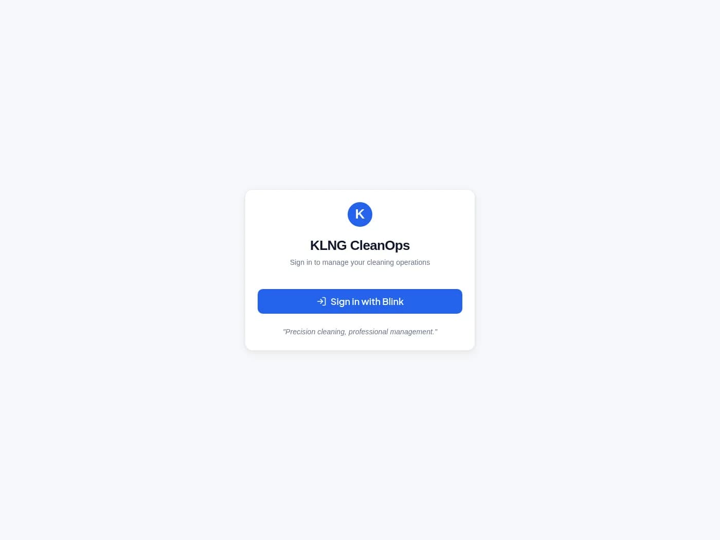 KLNG CleanOps Dashboard