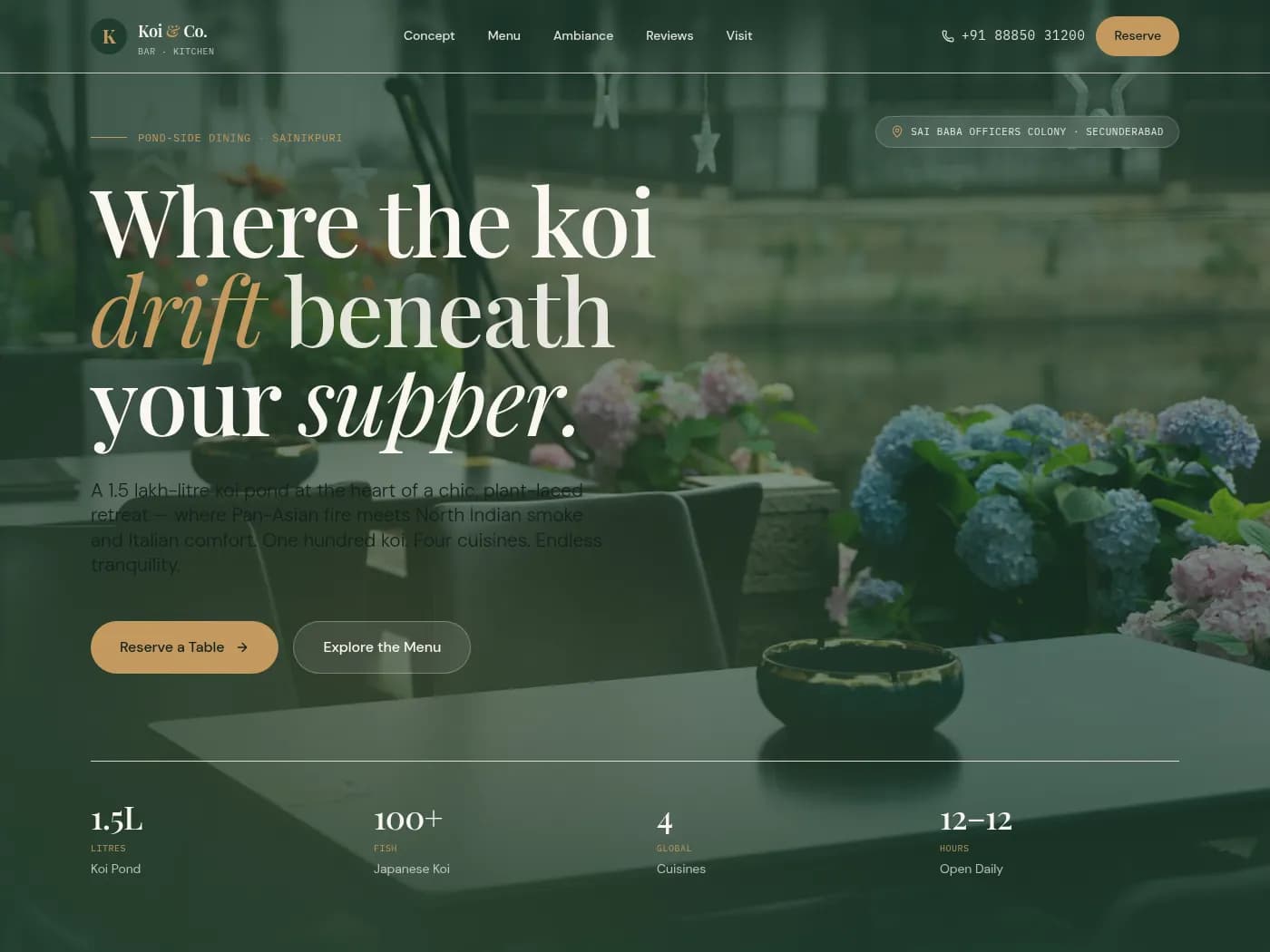 Koi & Co. Dining Site