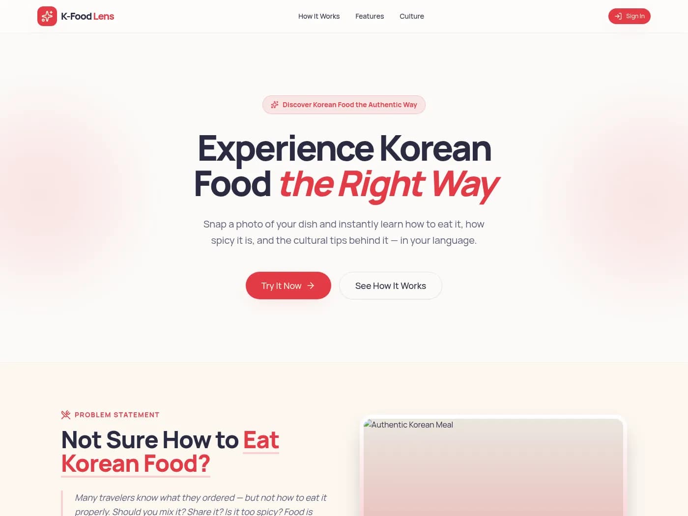 Korean Food Lens