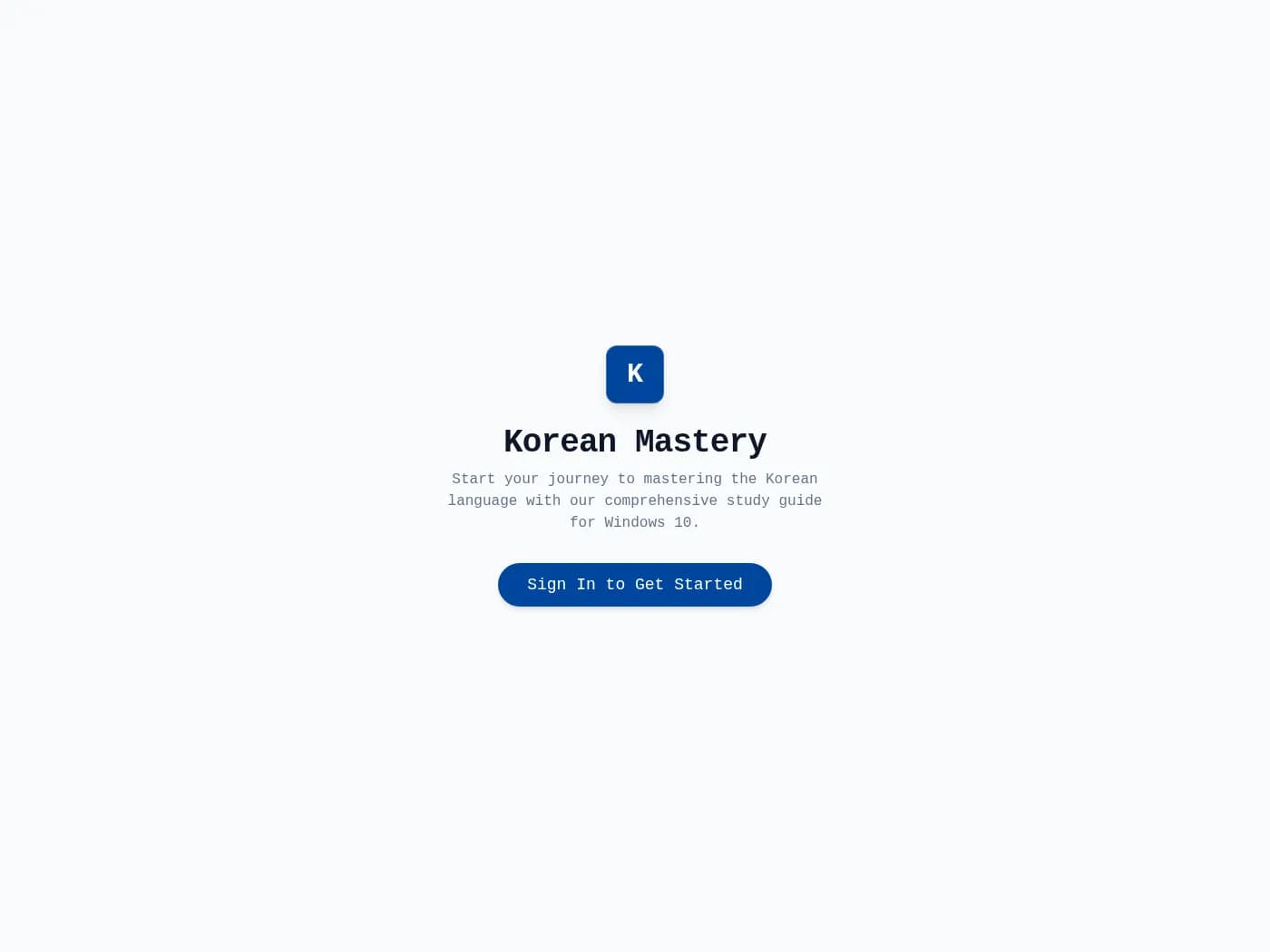 Korean Mastery Windows
