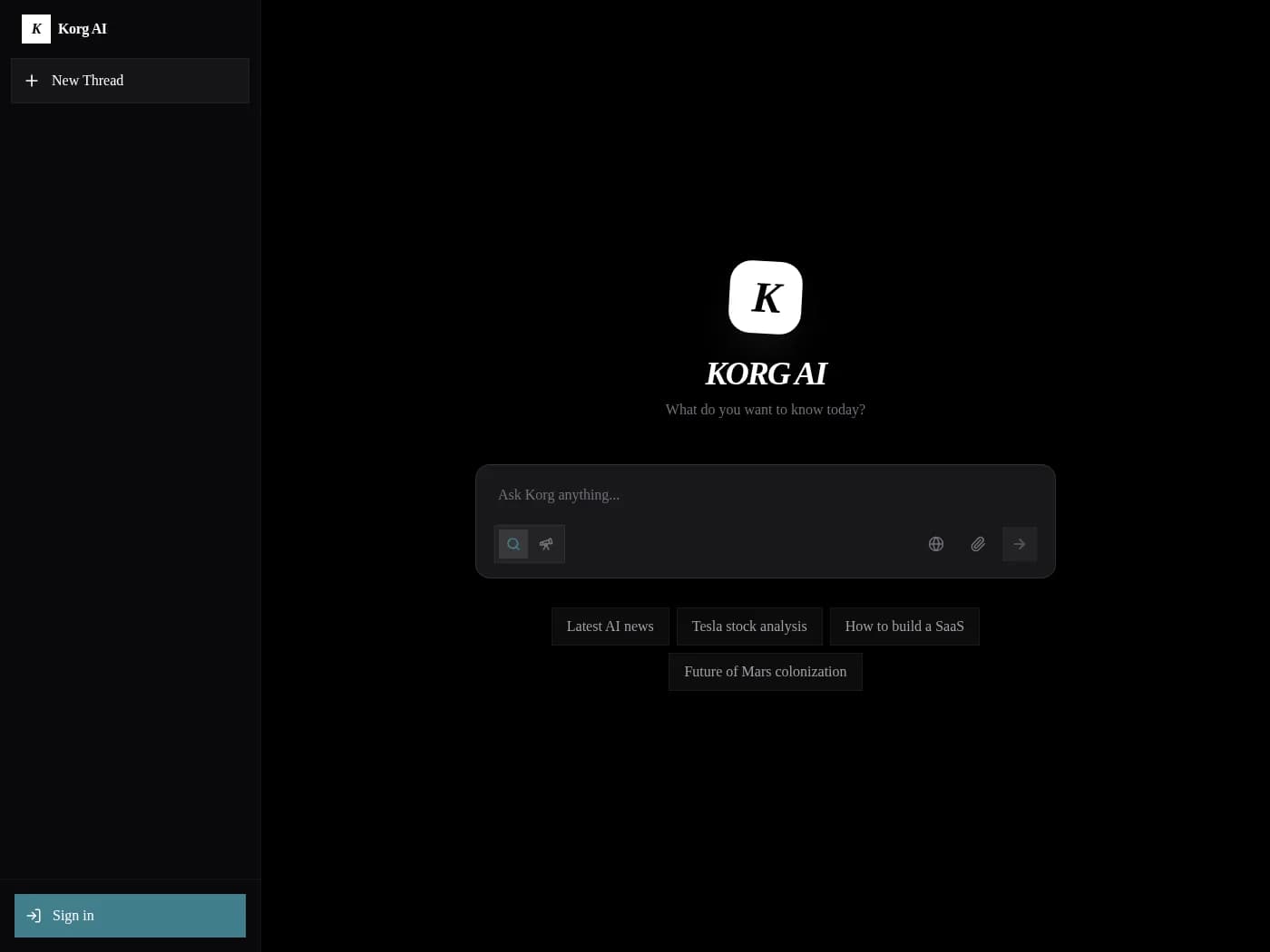 Korg AI Chatbot