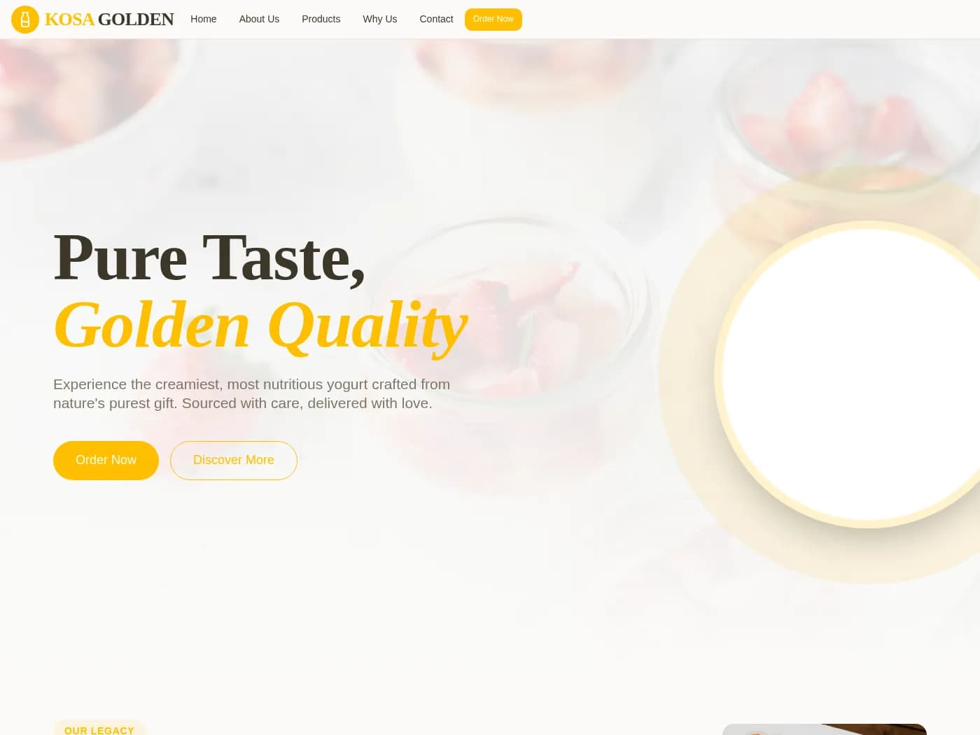 KOSA GOLDEN Website