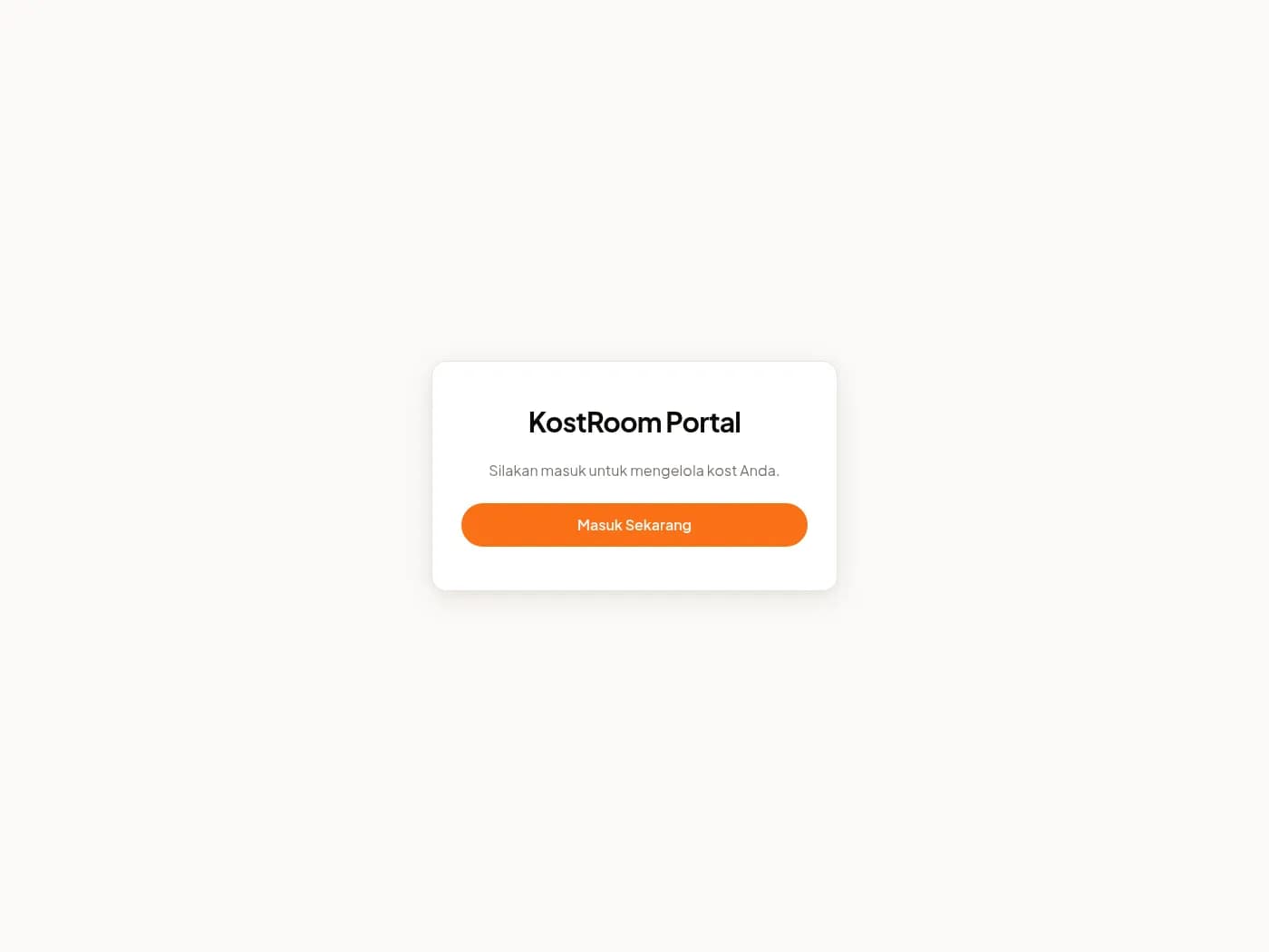 KostRoom Rental Portal