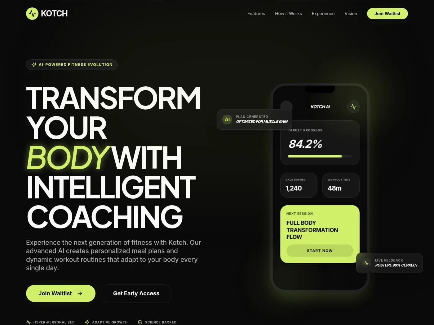 Kotch AI Landing Page