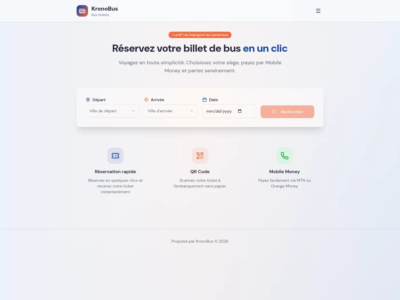 KronoBus Booking Platform