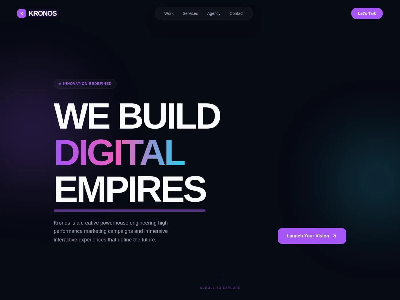 Kronos Agency Interactive Site