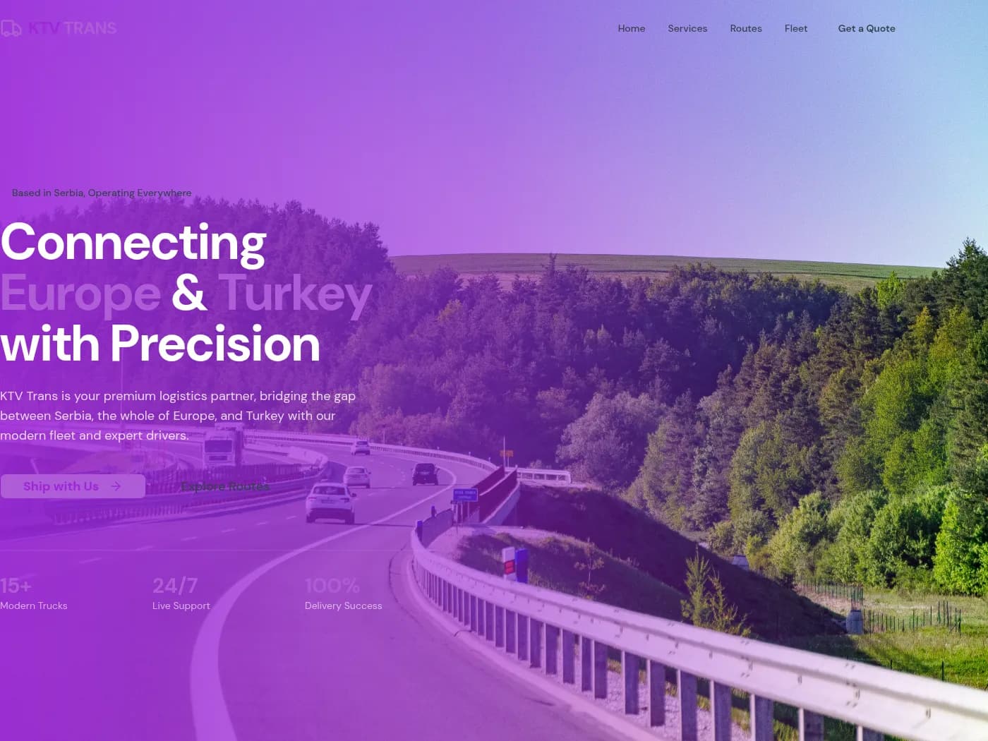 KTV Trans Landing Page