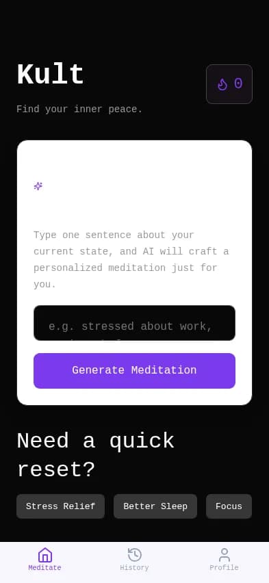 Kult Meditation App