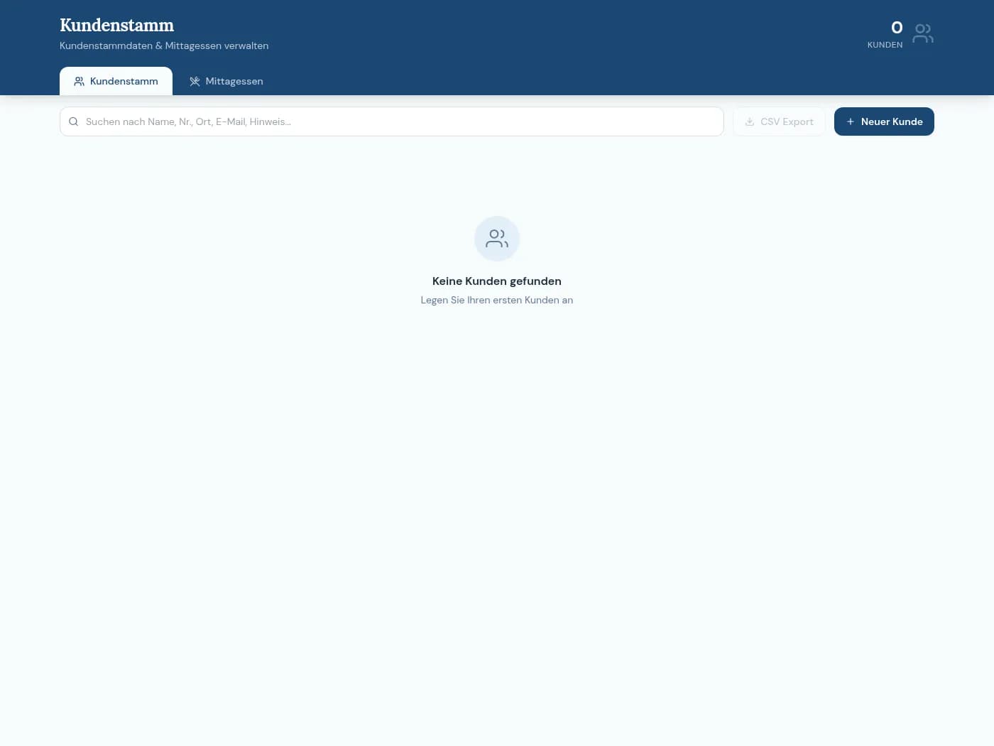 Kundenstamm Datenbank