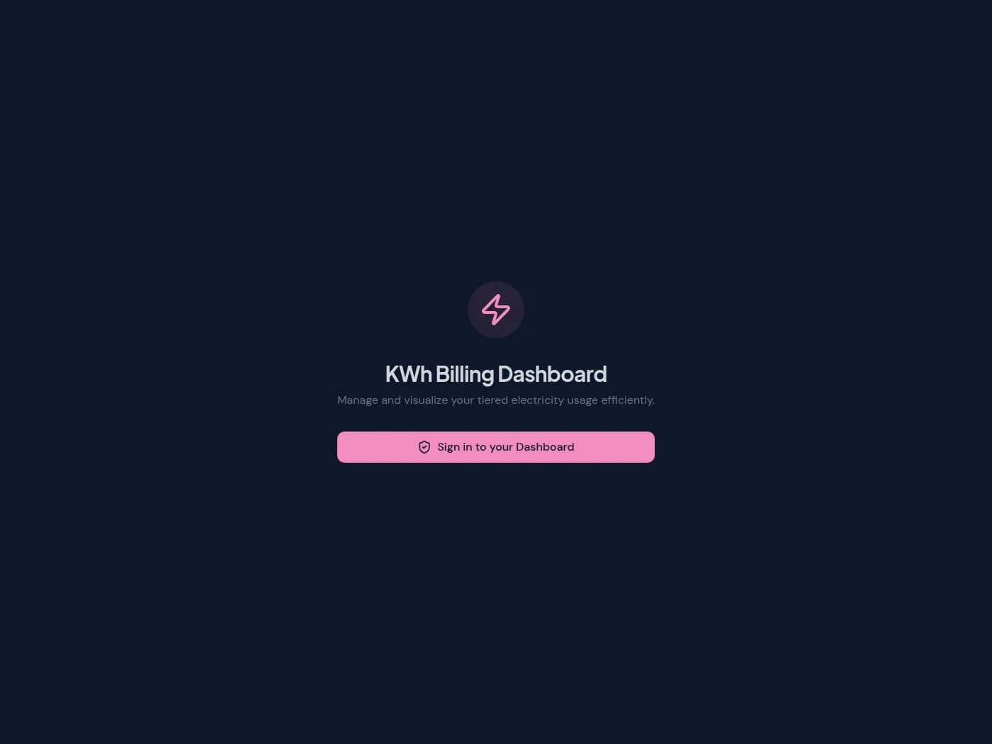 Smart KWh Billing Dashboard