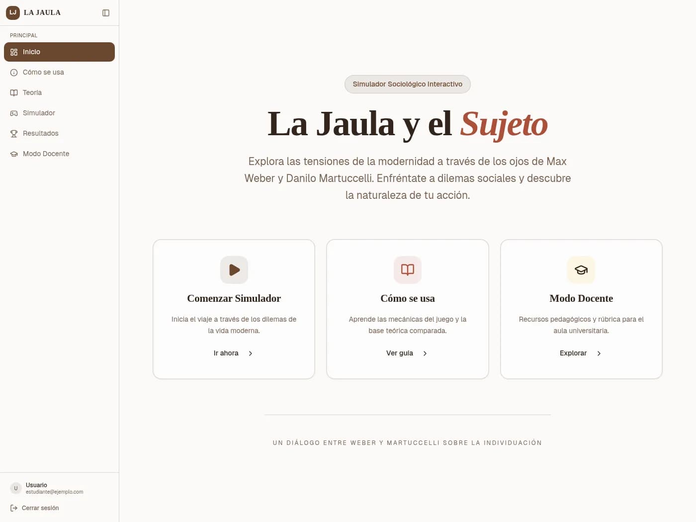 La Jaula y el Sujeto
