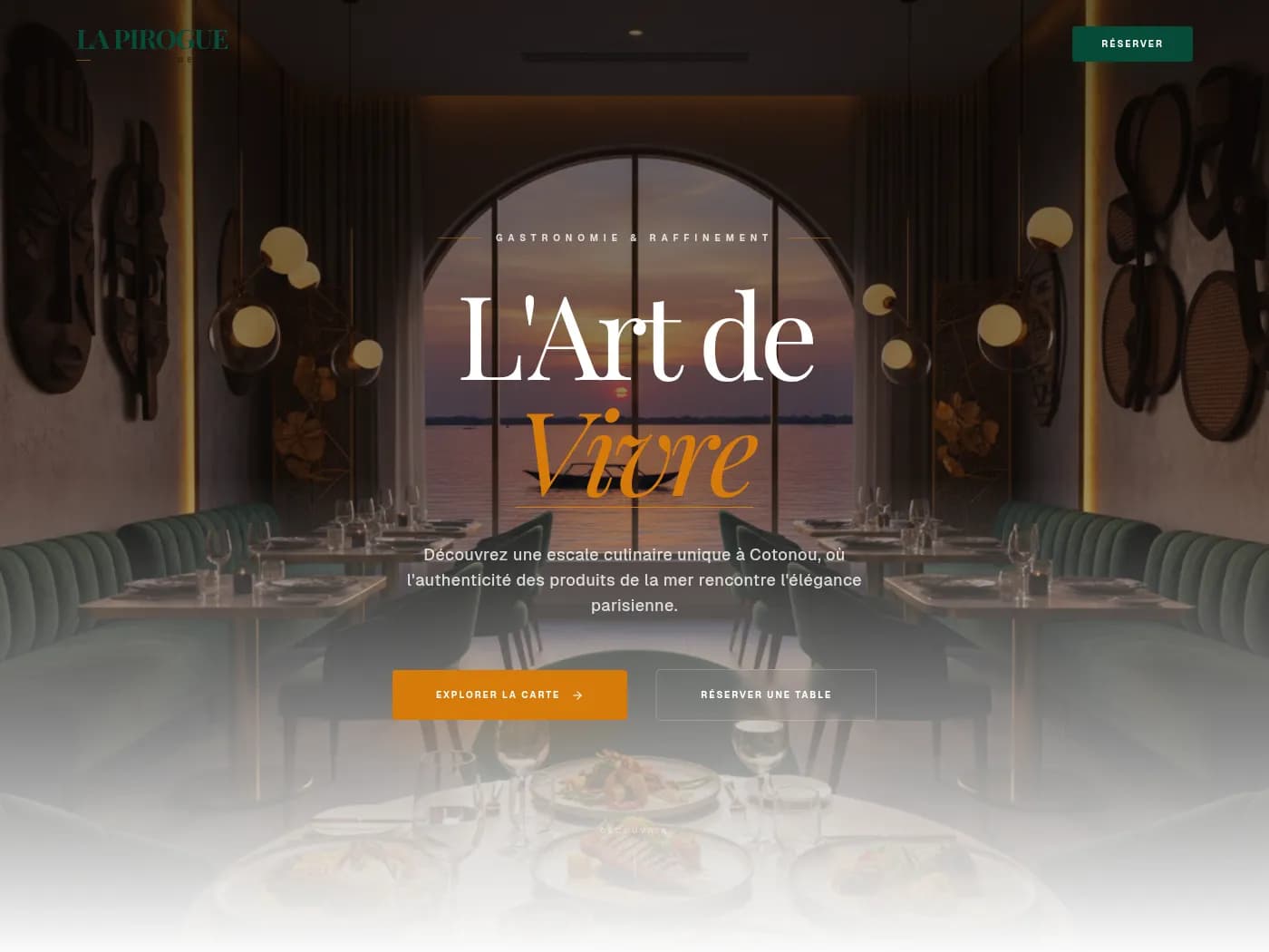 La Pirogue Restaurant Web