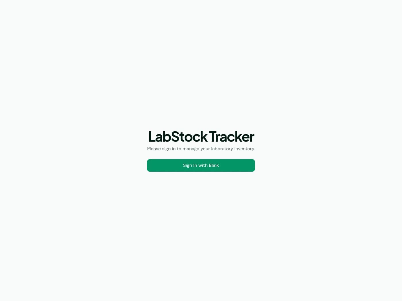 LabStock Tracker
