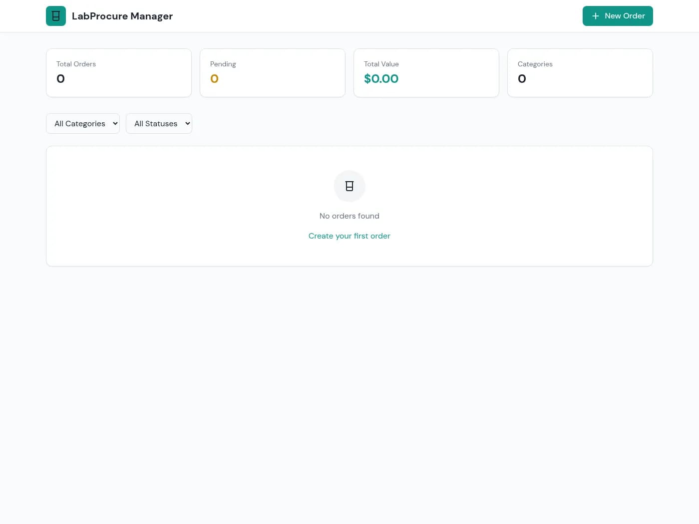 LabProcure Manager