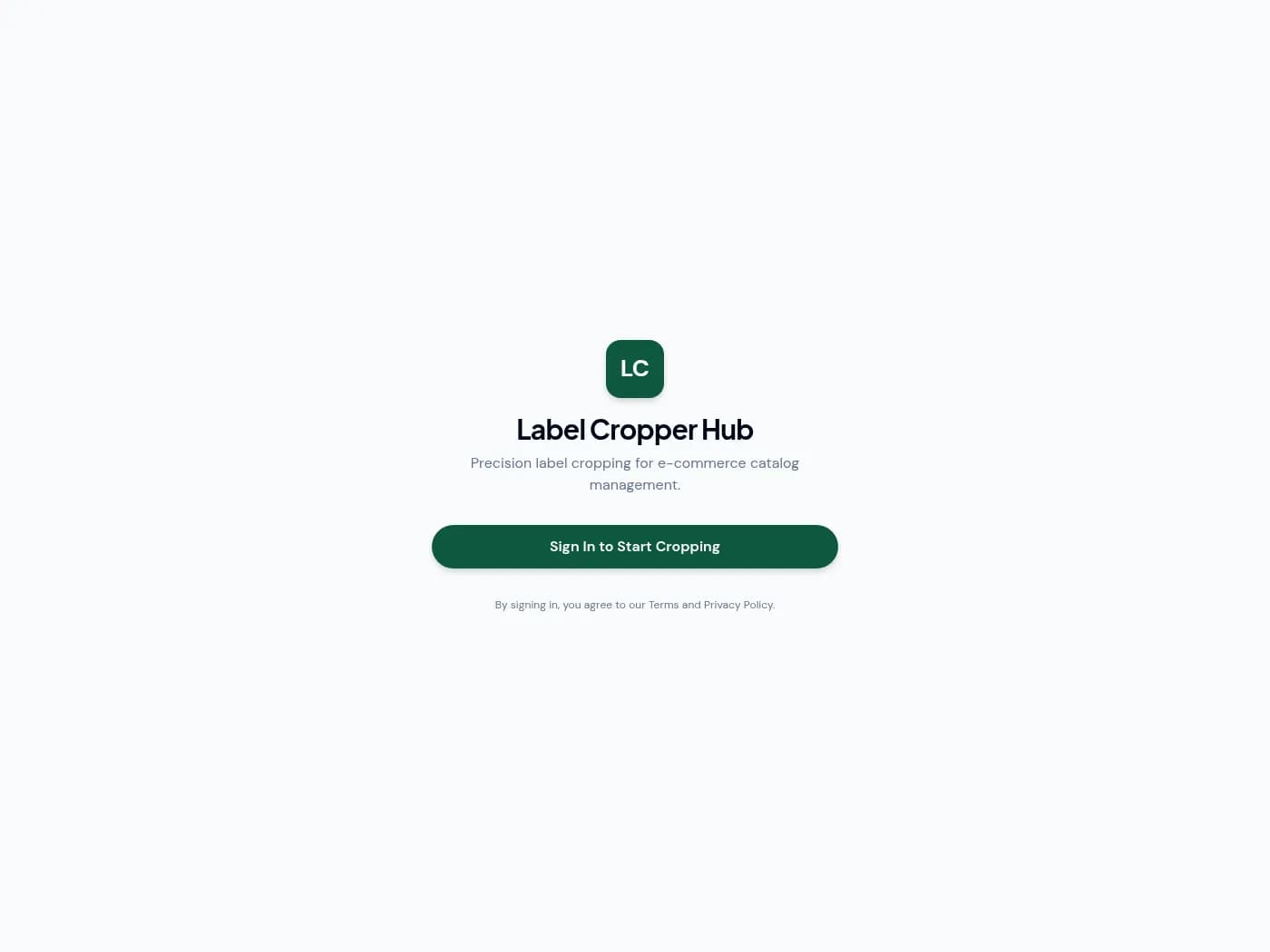 Label Cropper Hub