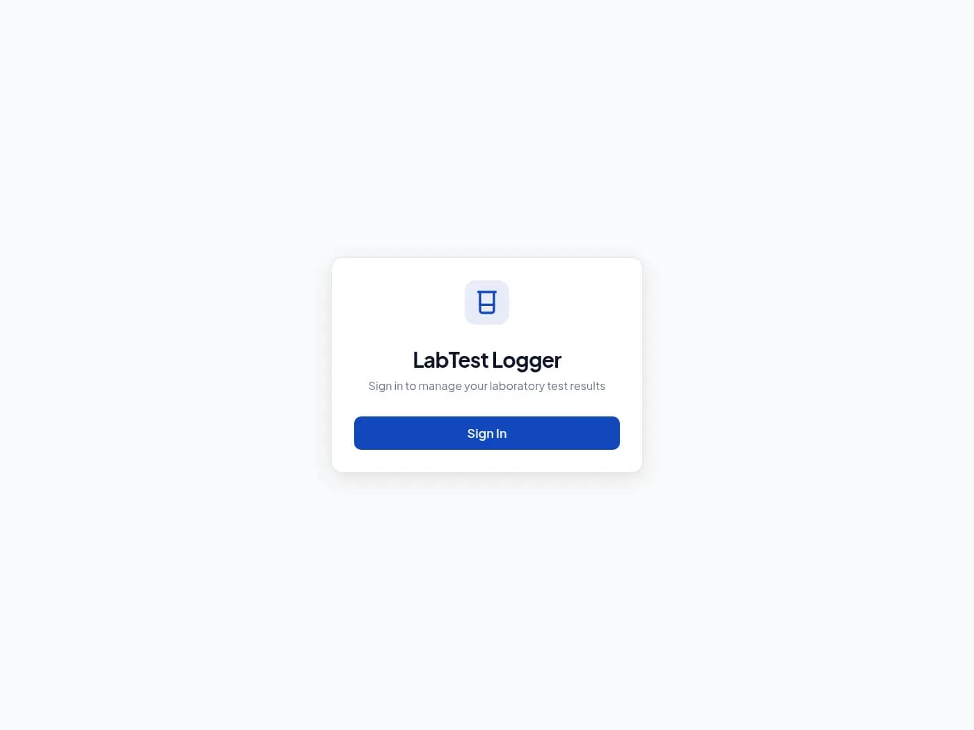 LabTest Logger
