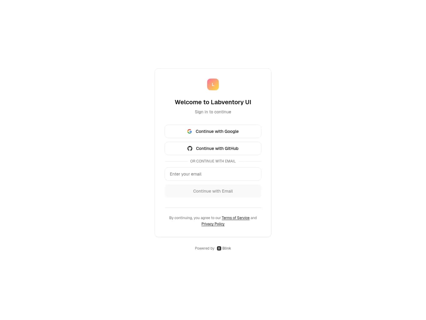 Labventory UI