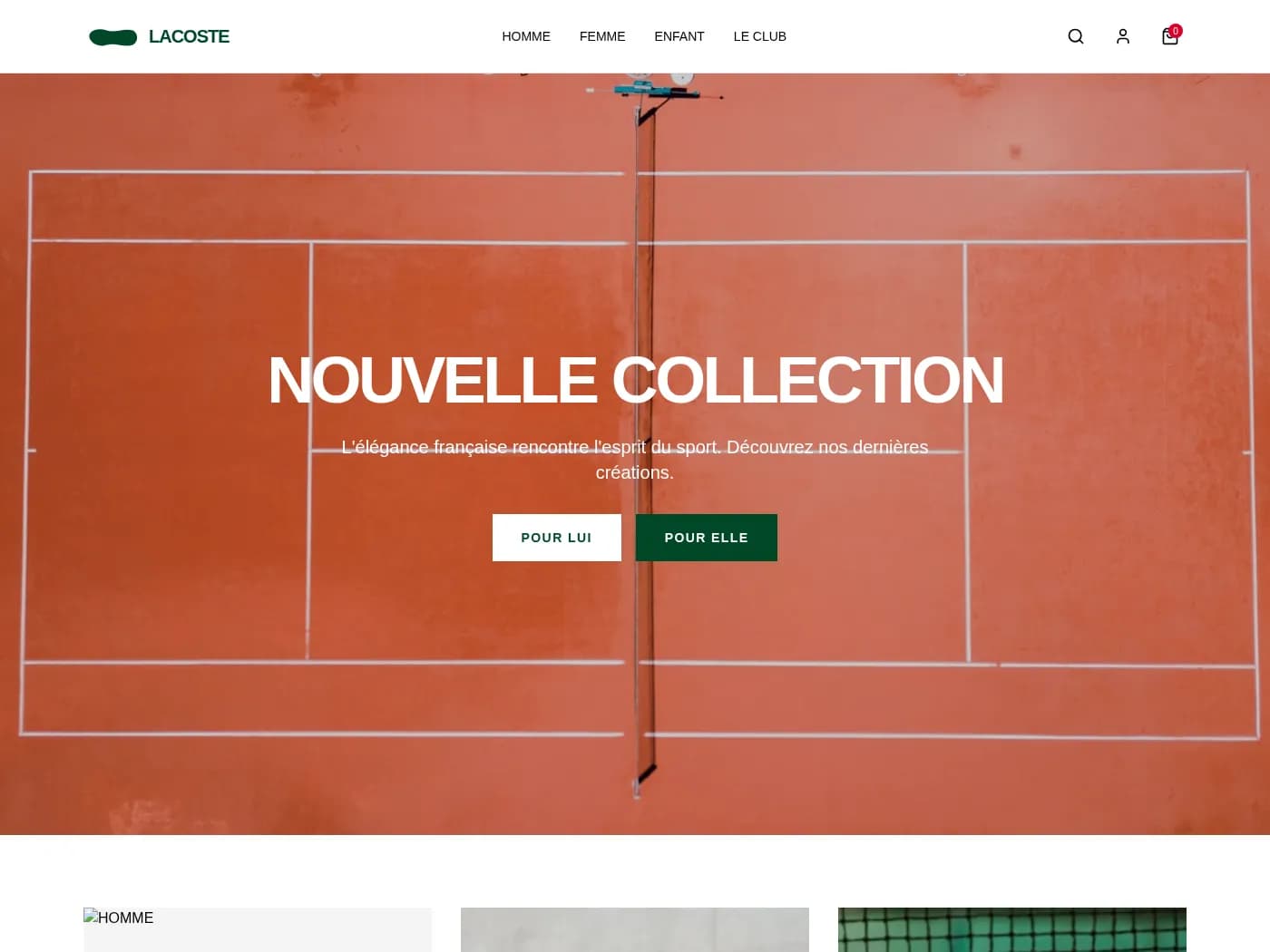 Lacoste Web Clone