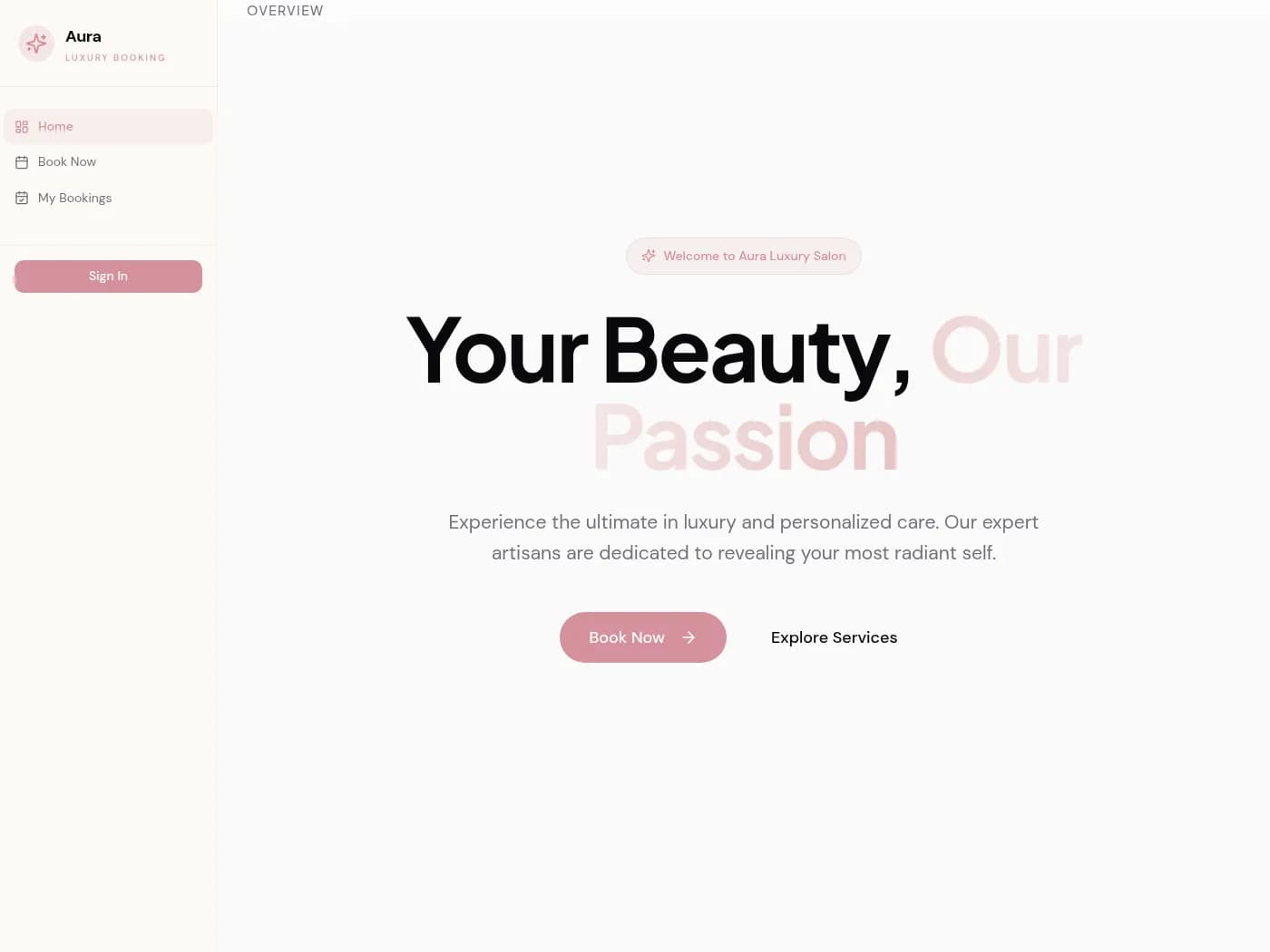 Glamour Salon Site