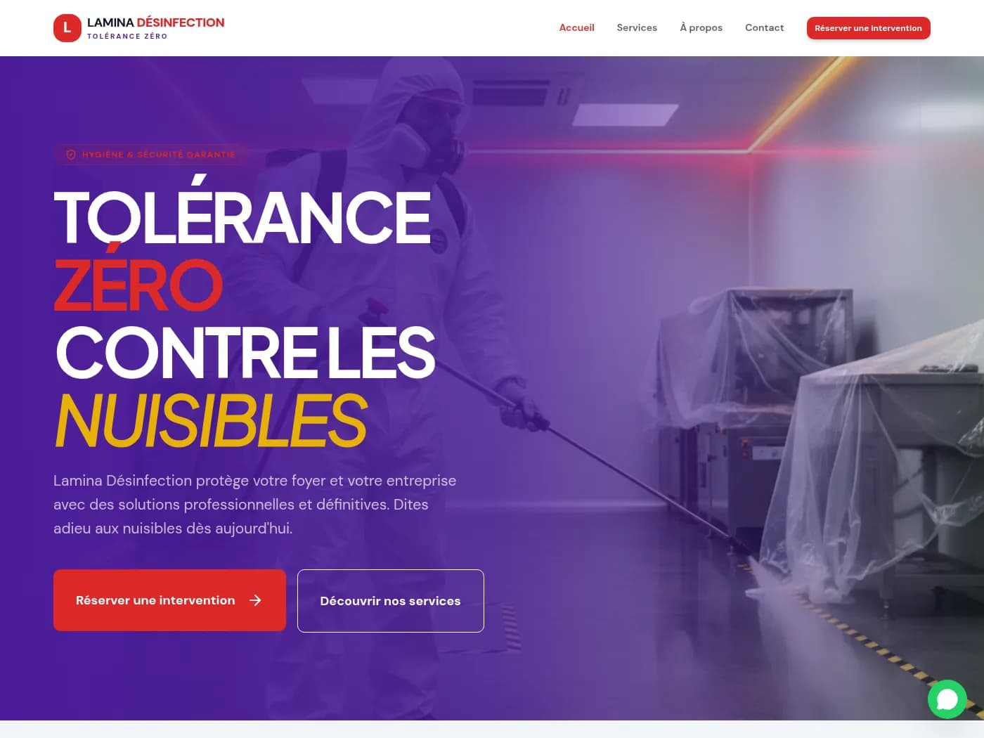 Lamina Désinfection Pro Site