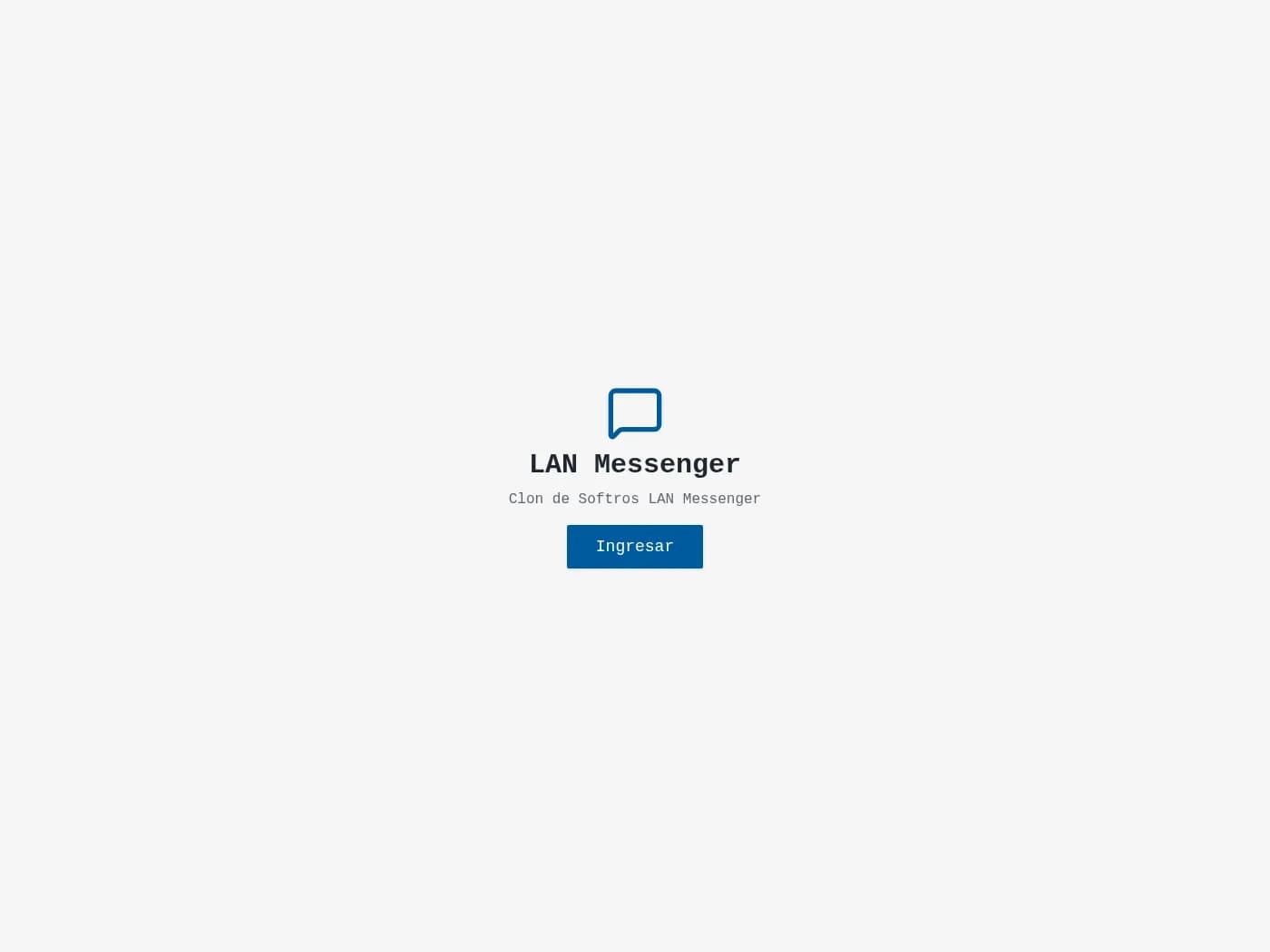 LAN Messenger Clone