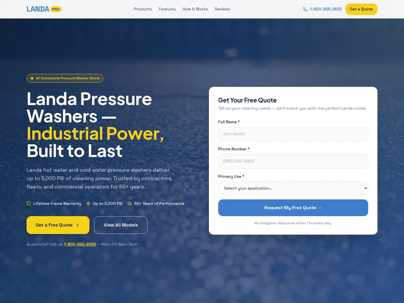 Landa Washer Landing
