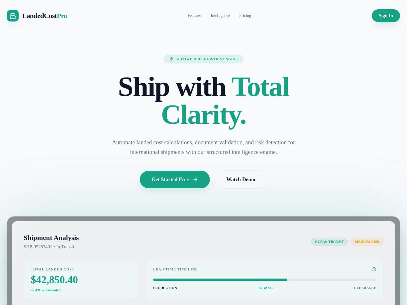 LandedCost Pro