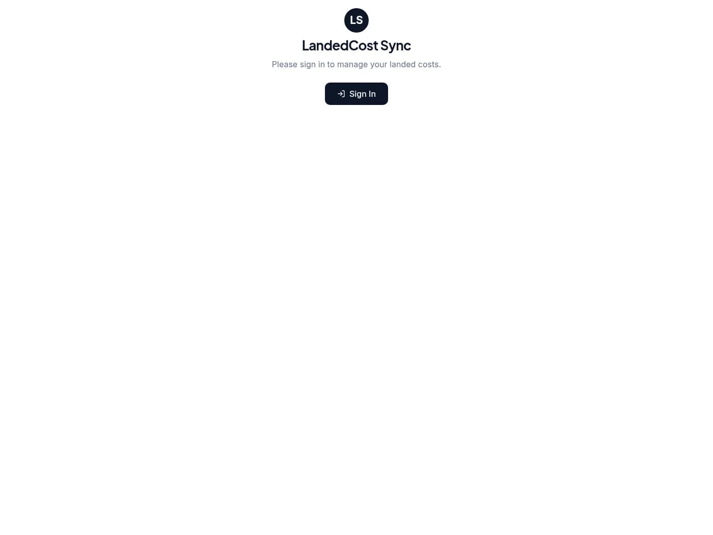 LandedCost Sync App