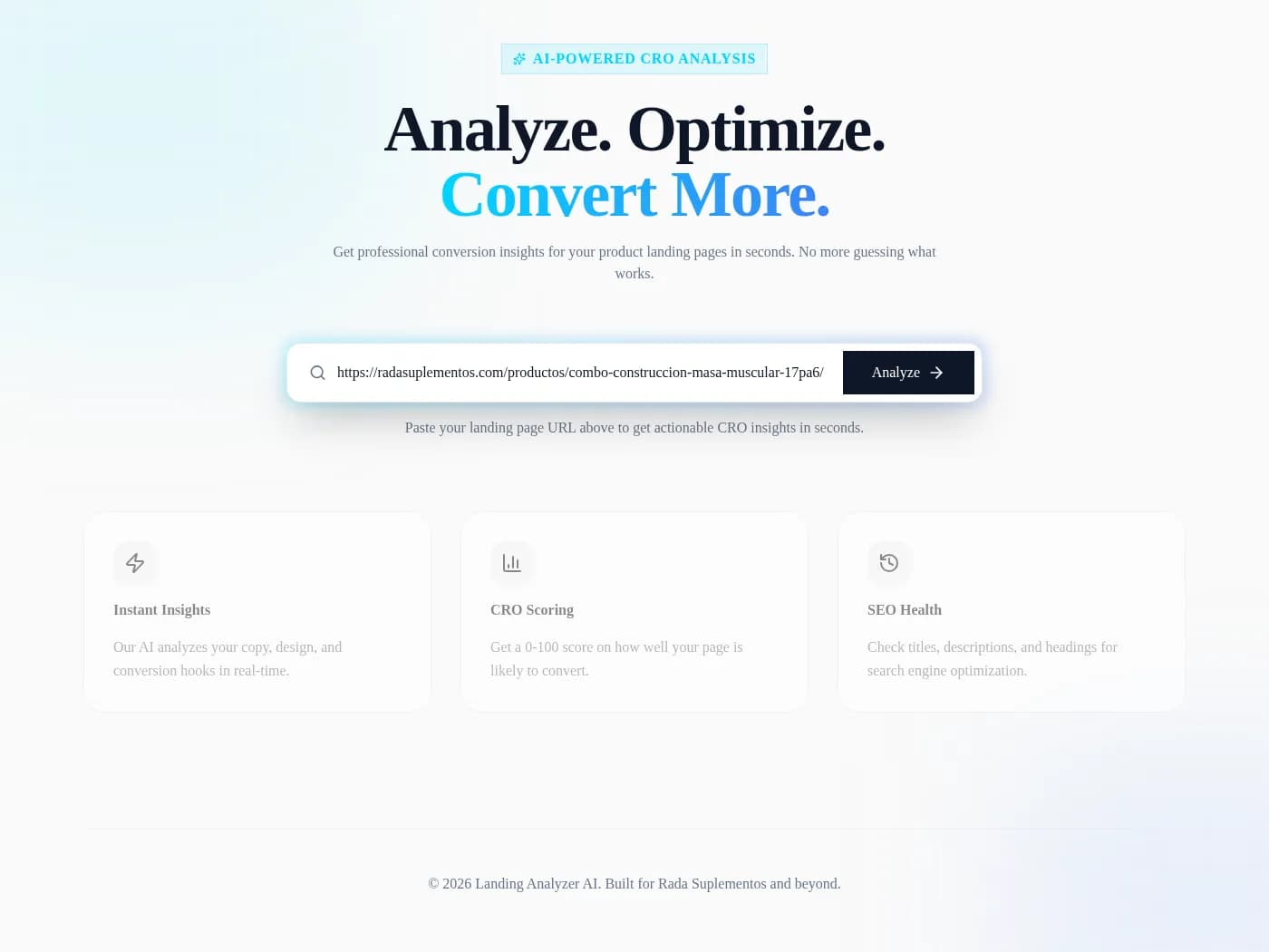 Landing Analyzer App