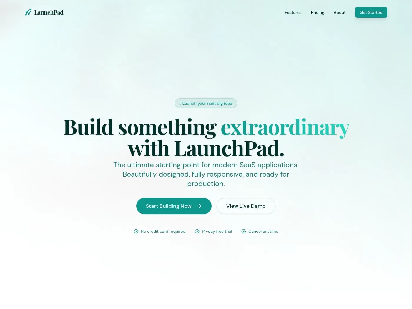 LaunchPad Landing Page