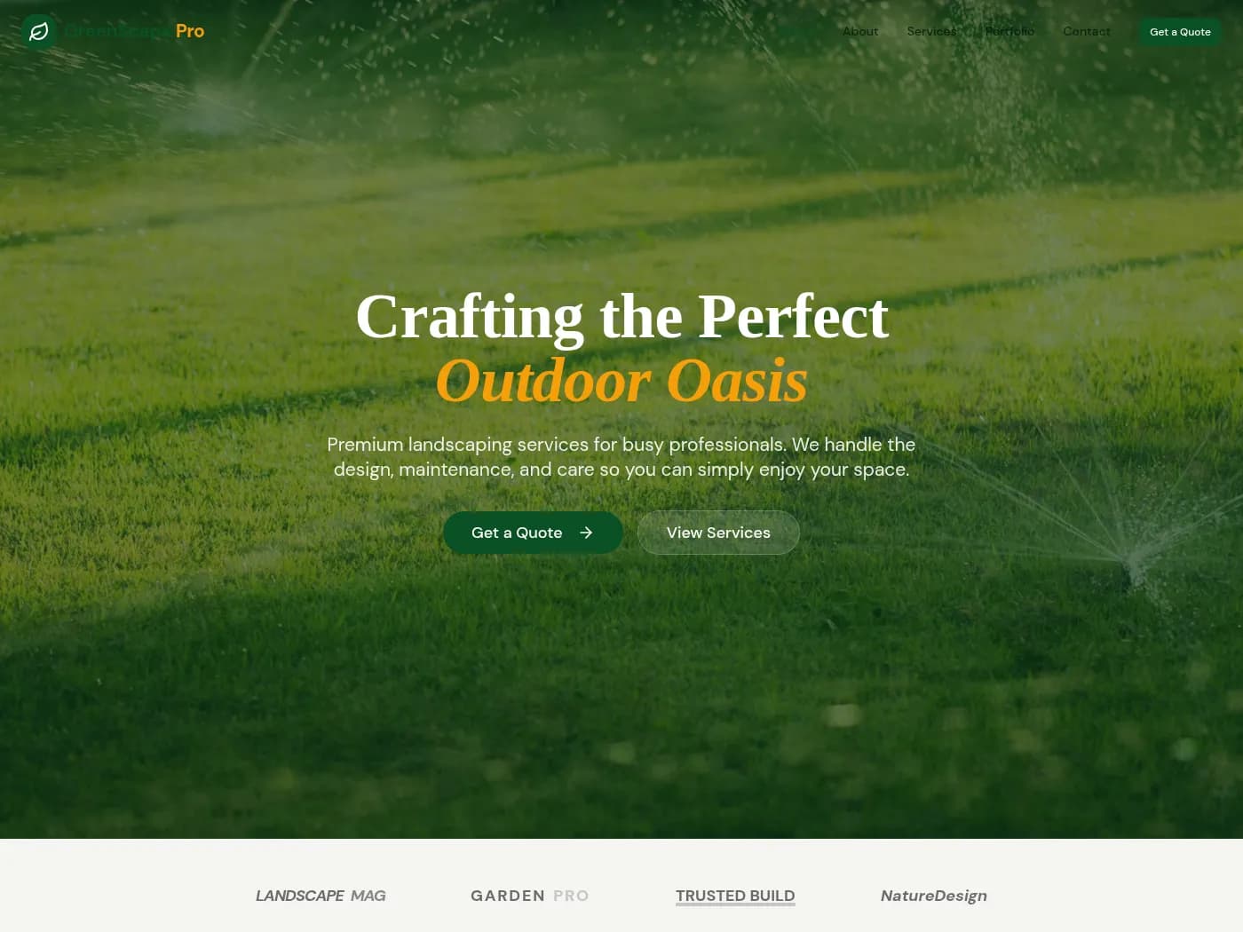 GreenScape Pro Website