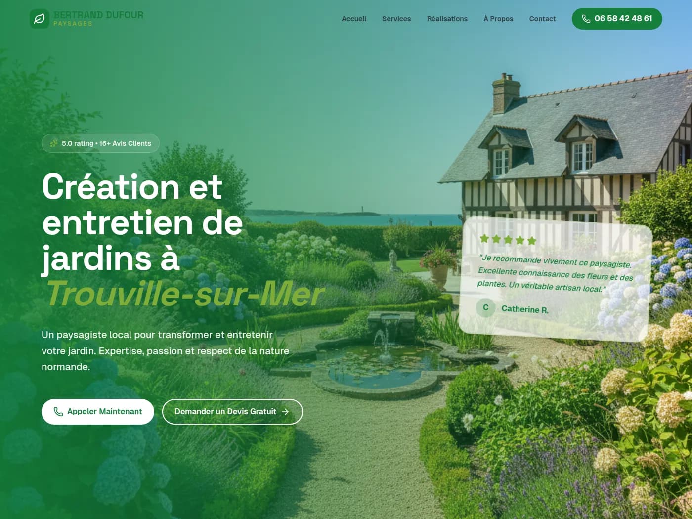 Bertrand Dufour Paysages Site