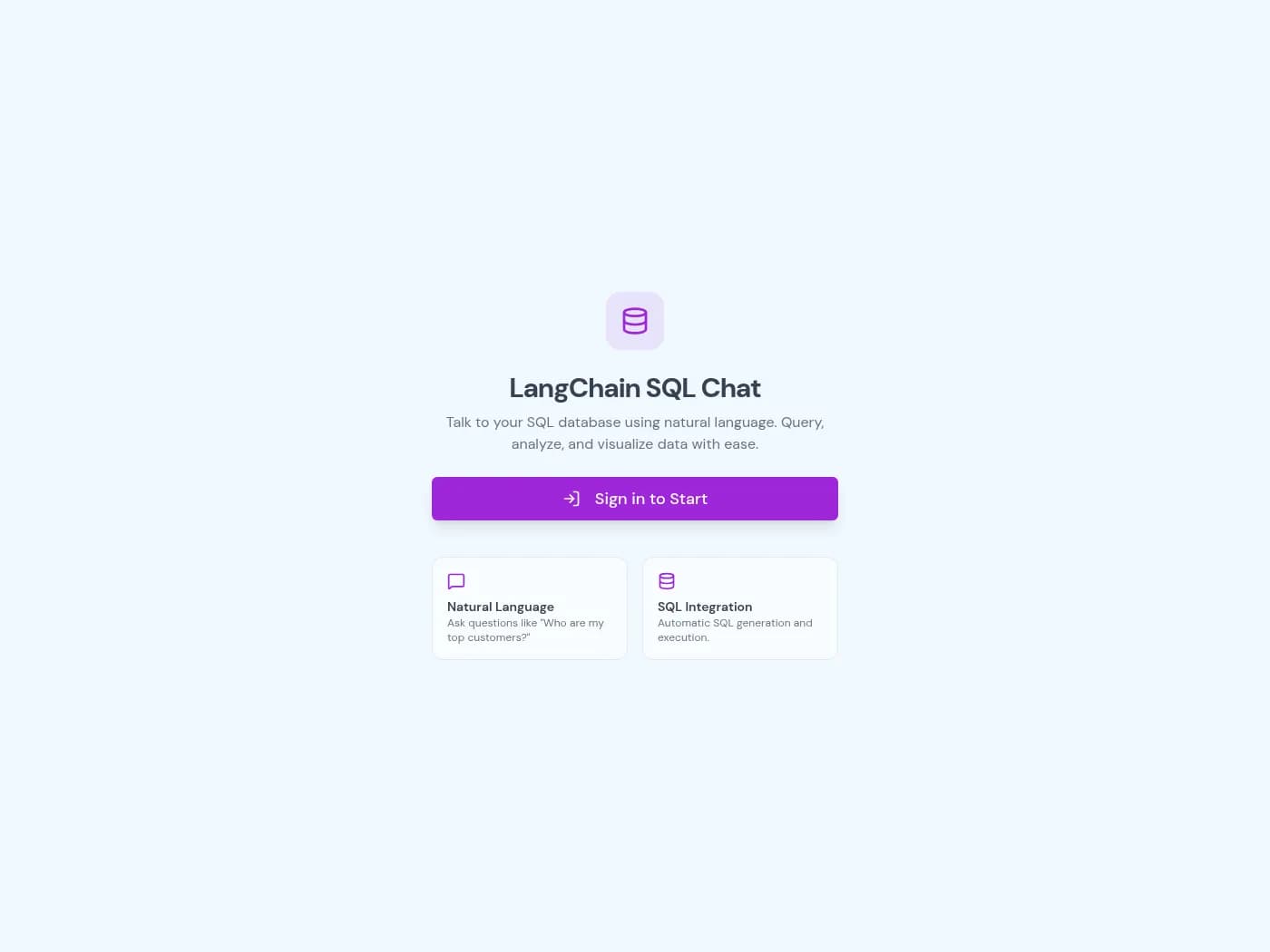 LangChain SQL Chat