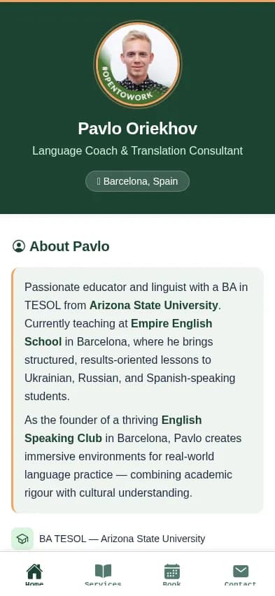 Pavlo's Language Services App