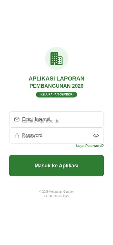 Laporan Pembangunan Gembor
