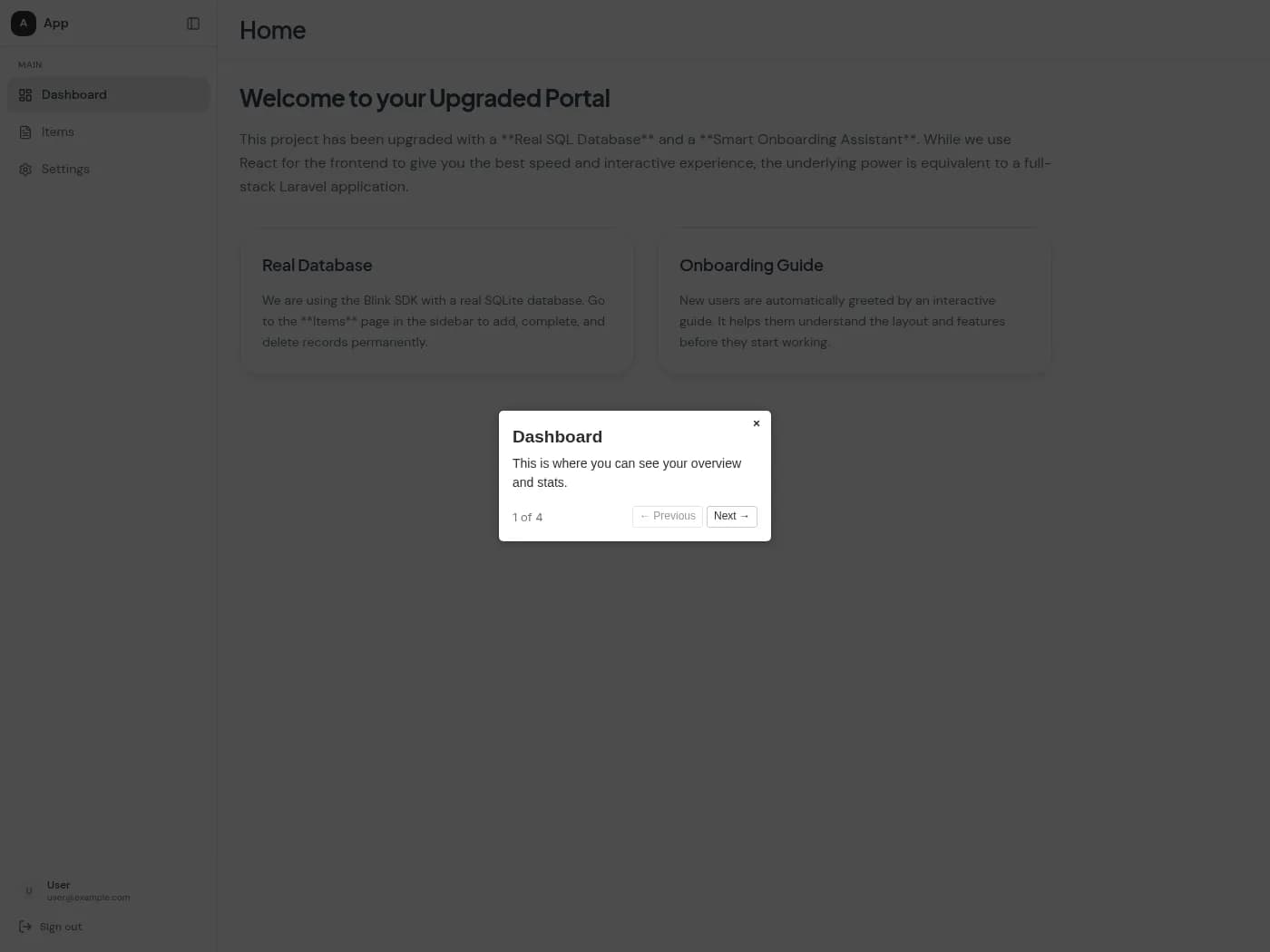 Laravel Guided Web Portal
