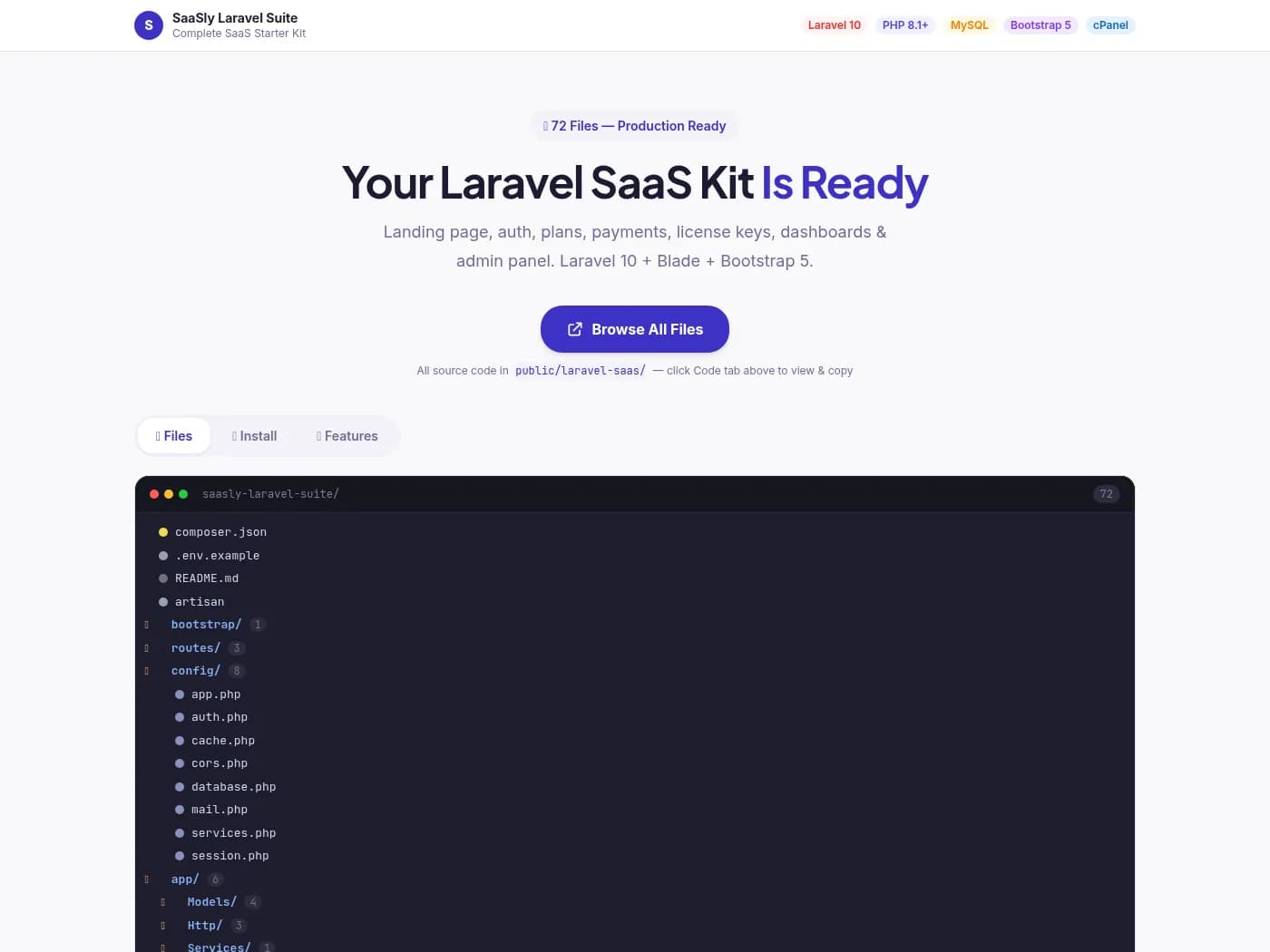 SaaSly Laravel Suite