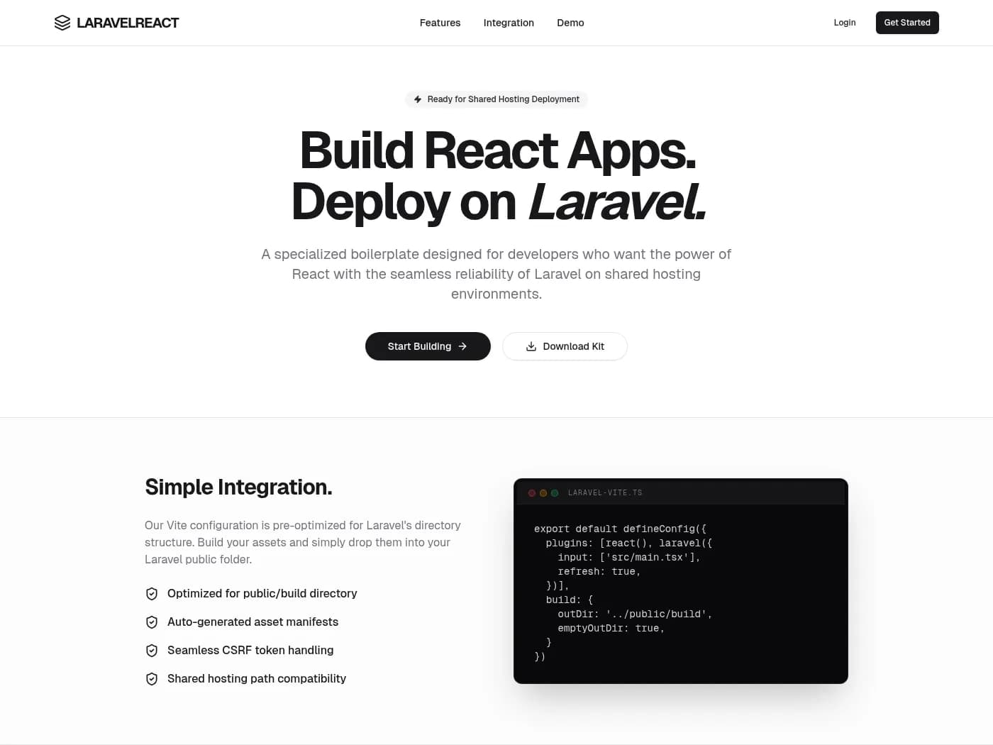 Laravel Integration Web App