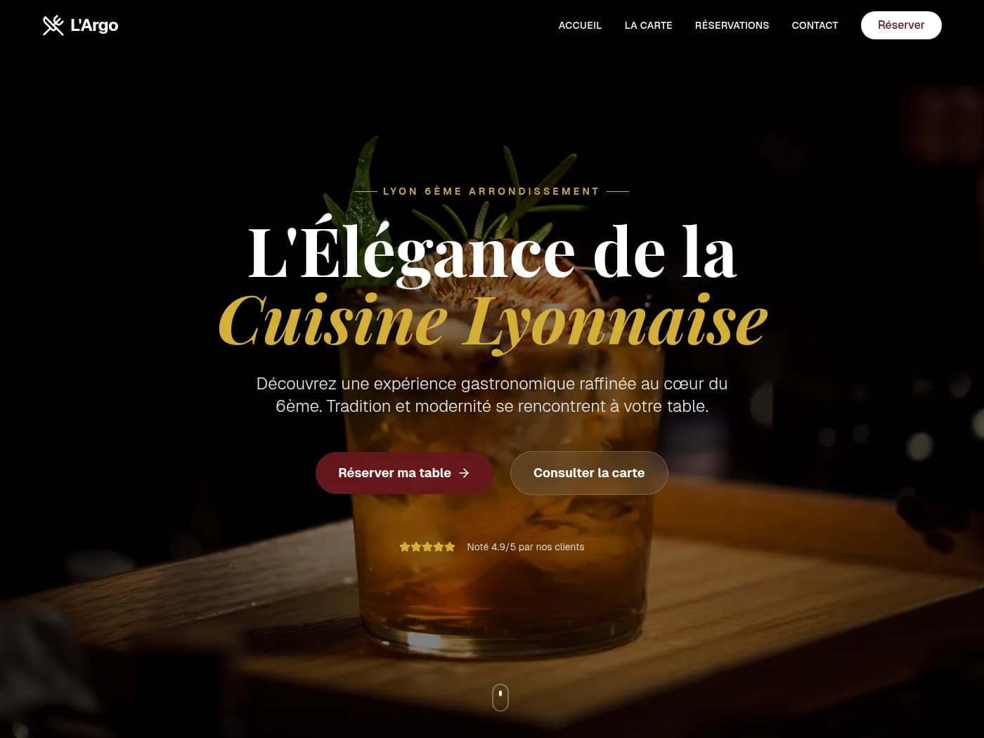 L'Argo Restaurant Website