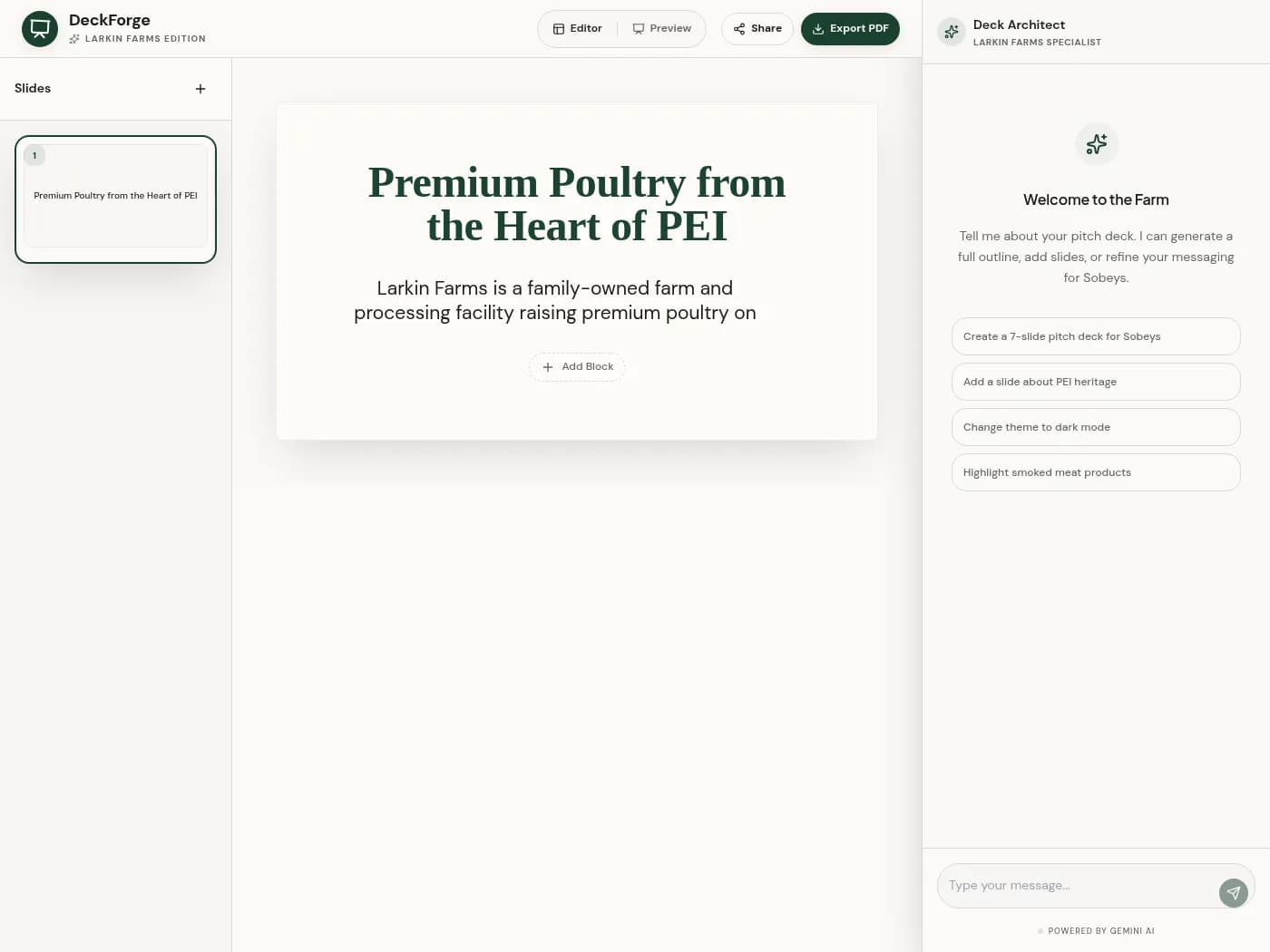 Larkin Farms Pitch Deck