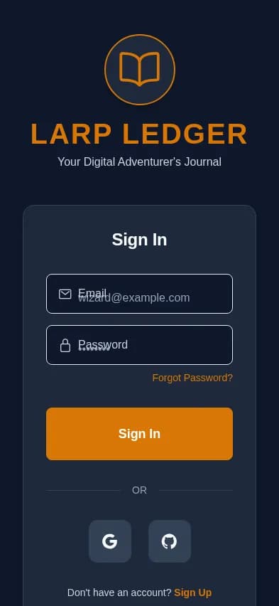 Larp Ledger Mobile