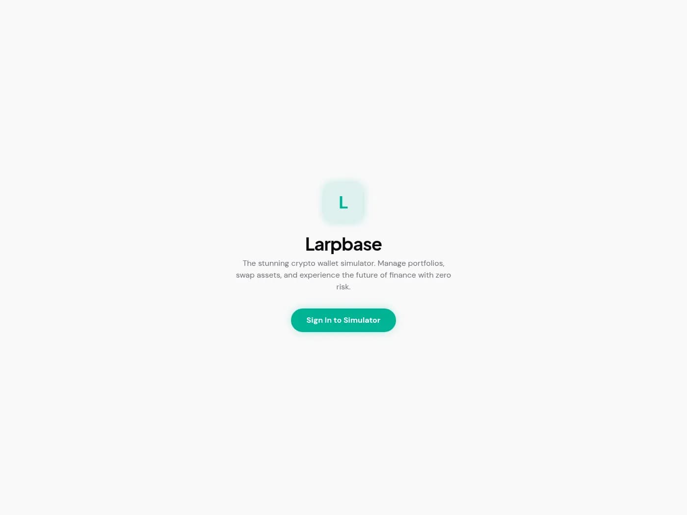 Larpbase Crypto Simulator