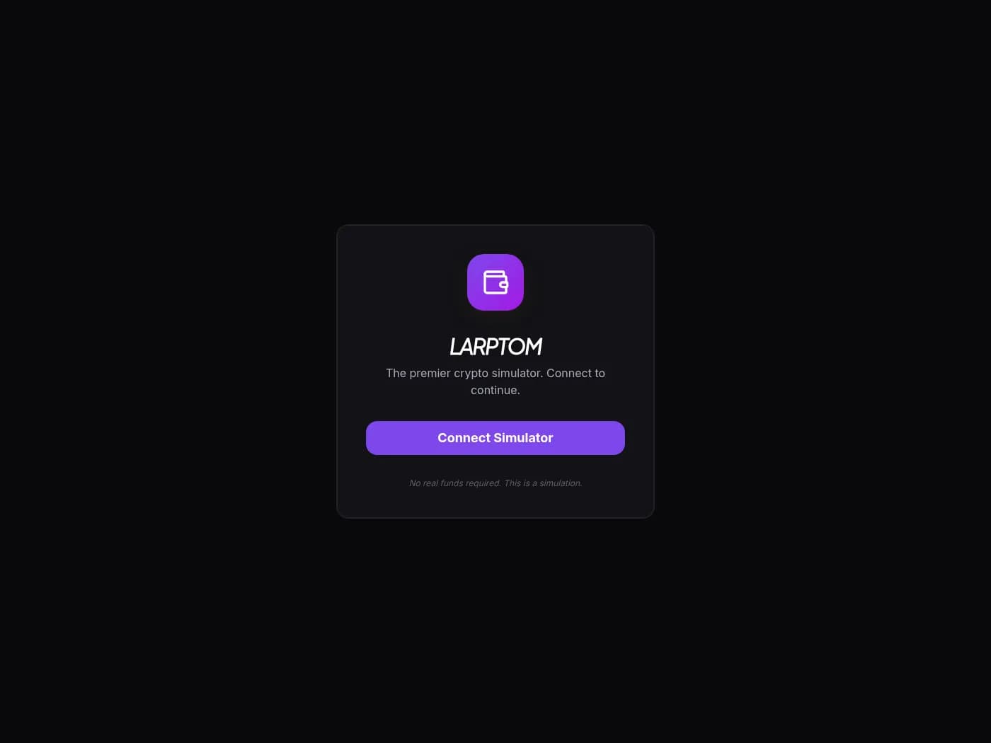 Larptom Wallet Simulator