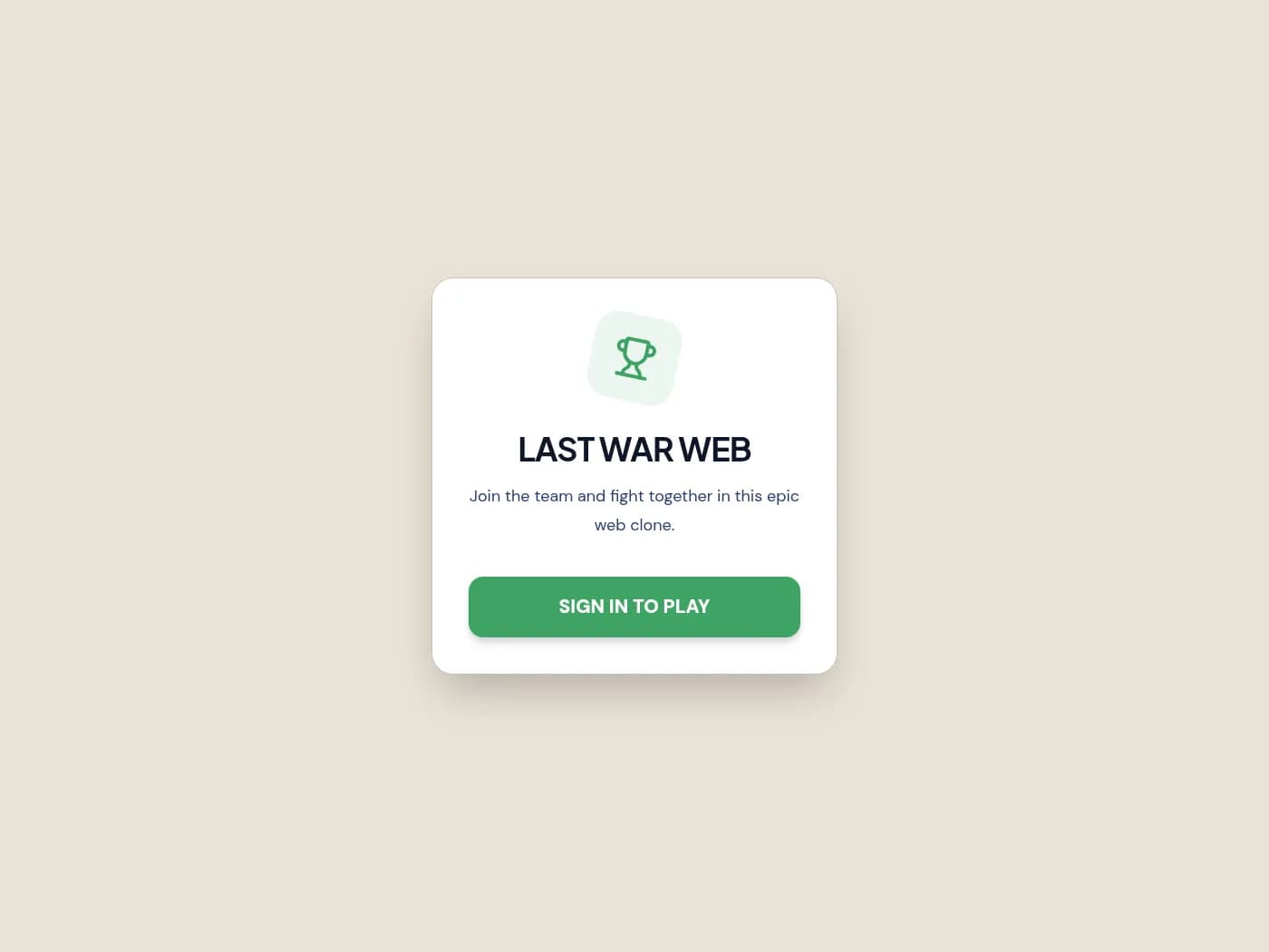 Last War Web Clone