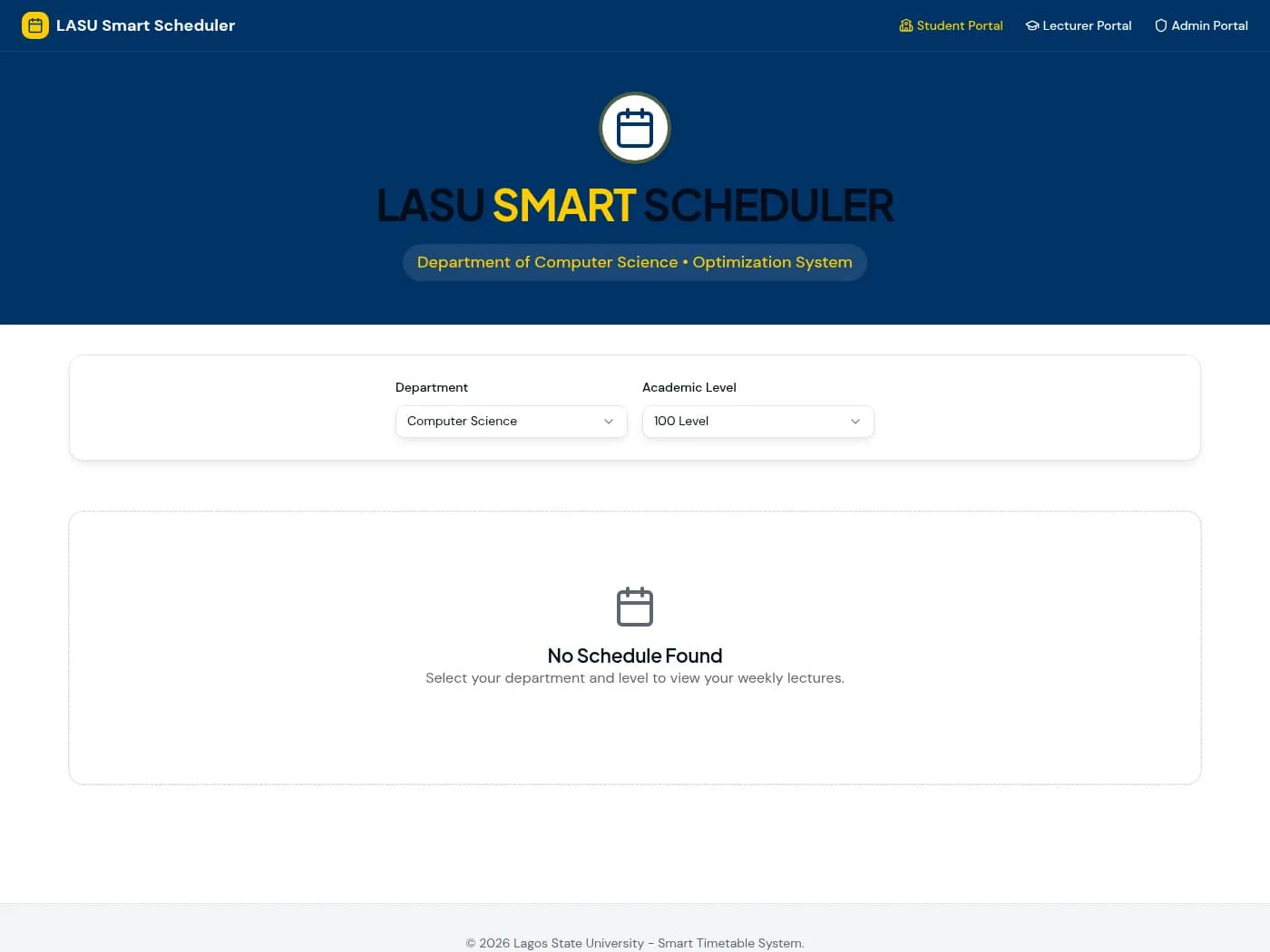 LASU Smart Scheduler