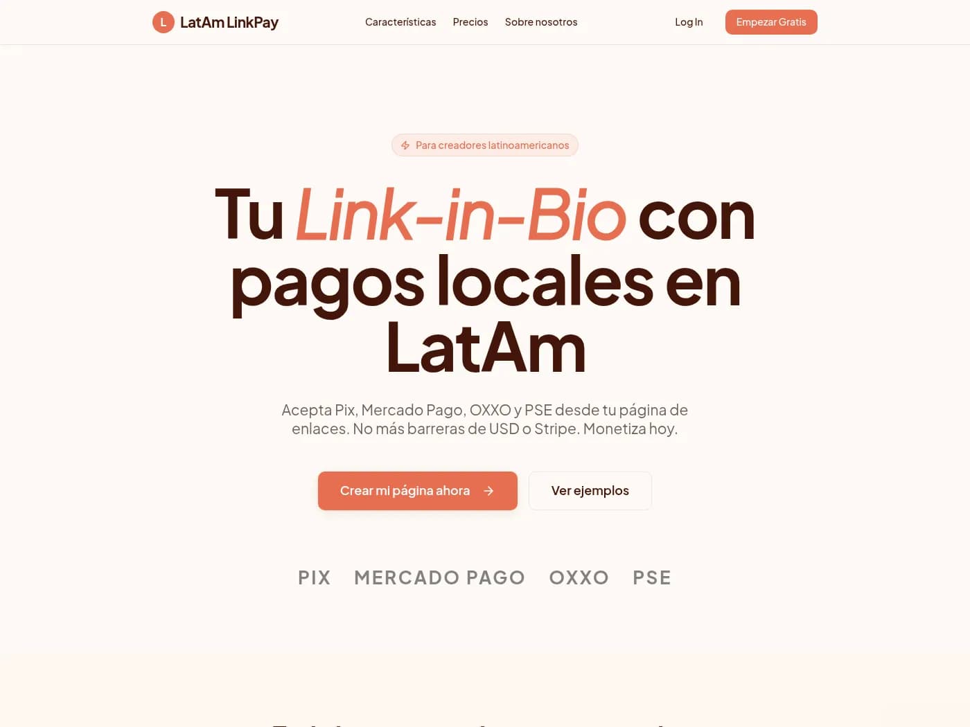 LatAm Link-in-Bio Pay