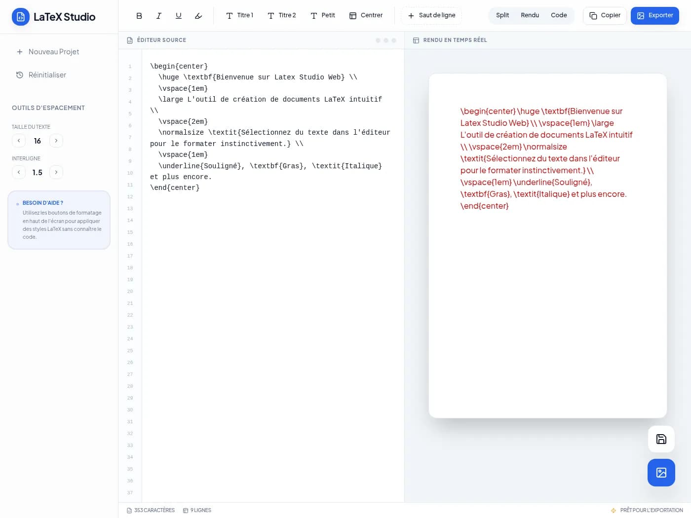 Latex Studio Web