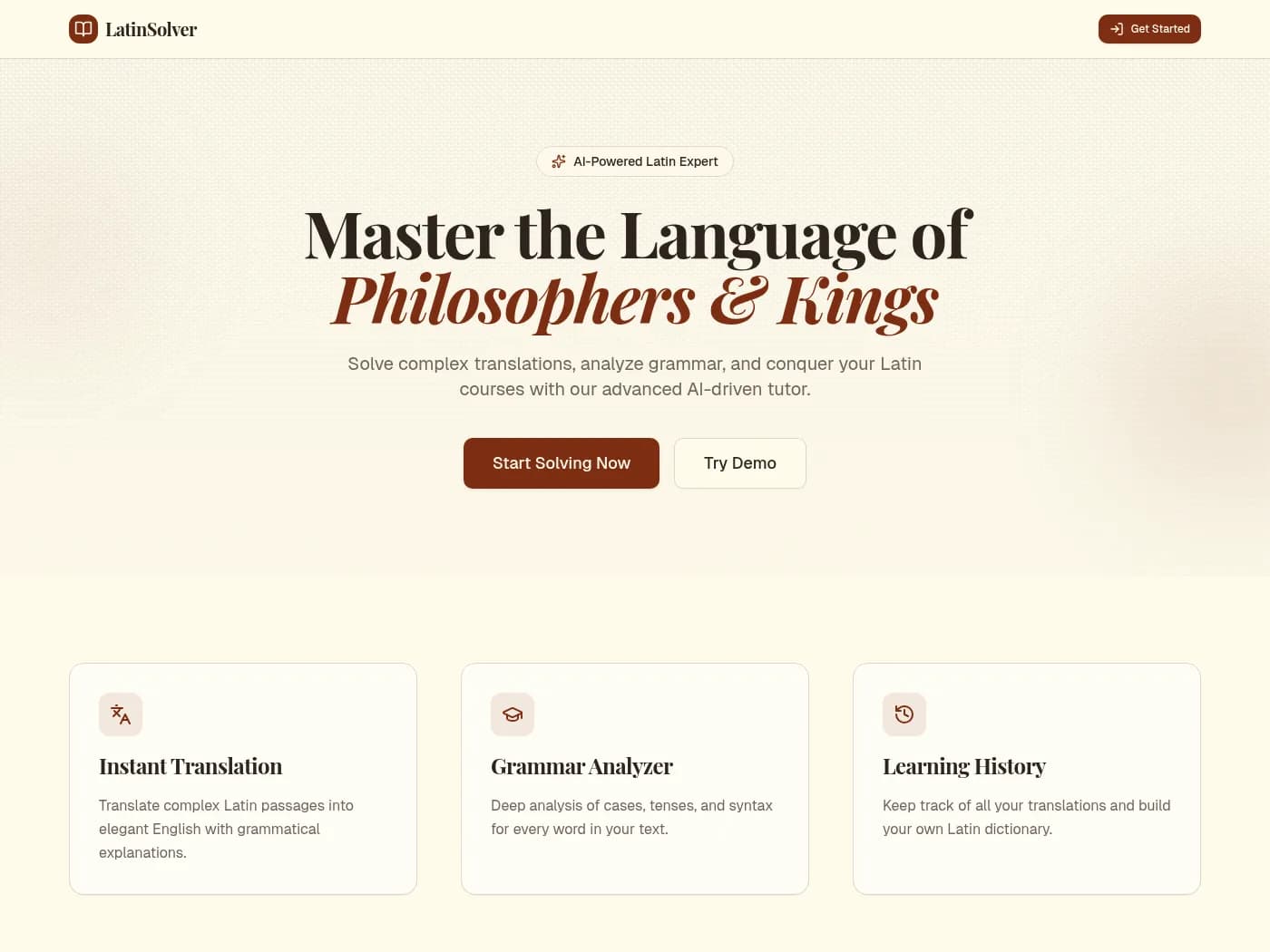 Latin Course Solver