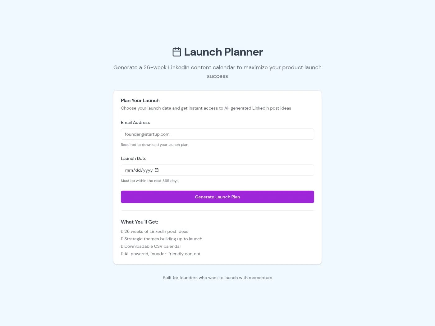 Launch Planner